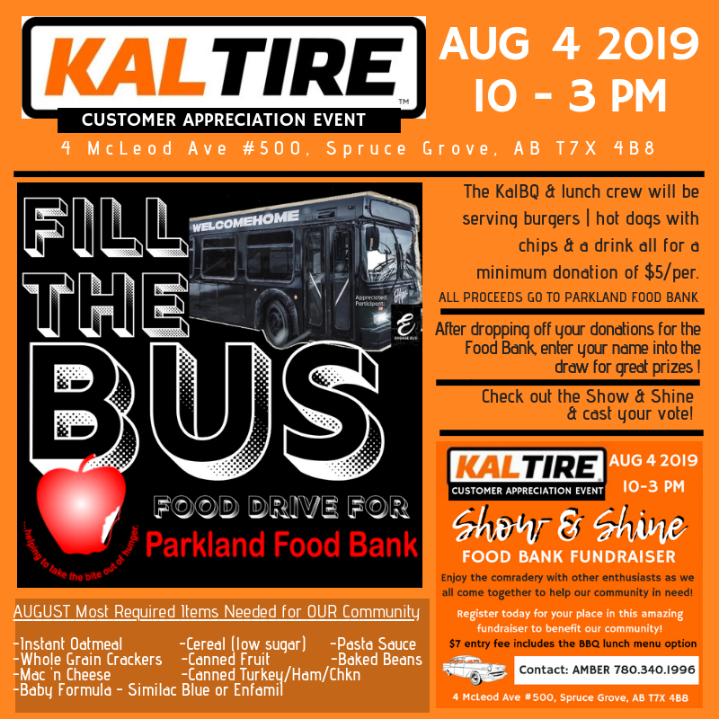 Fill The Bus Food Bank Fundraiser - Parkland Food Bank